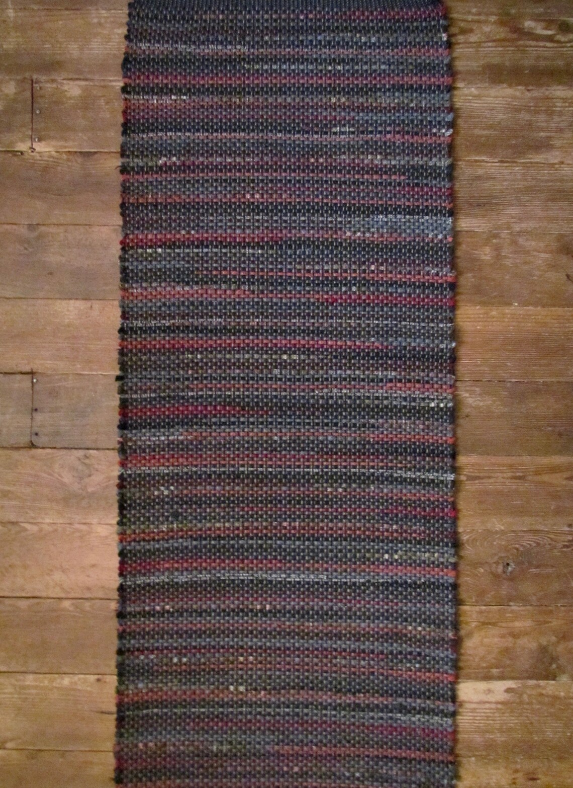 Handwoven Wool Rag Rug Runner 24 X 63 - Etsy
