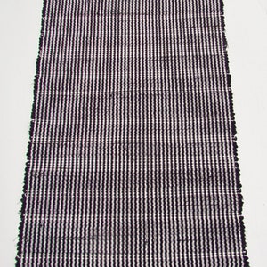 Rag Rug Runner 24 x 70 Black and White 200 Years | Etsy