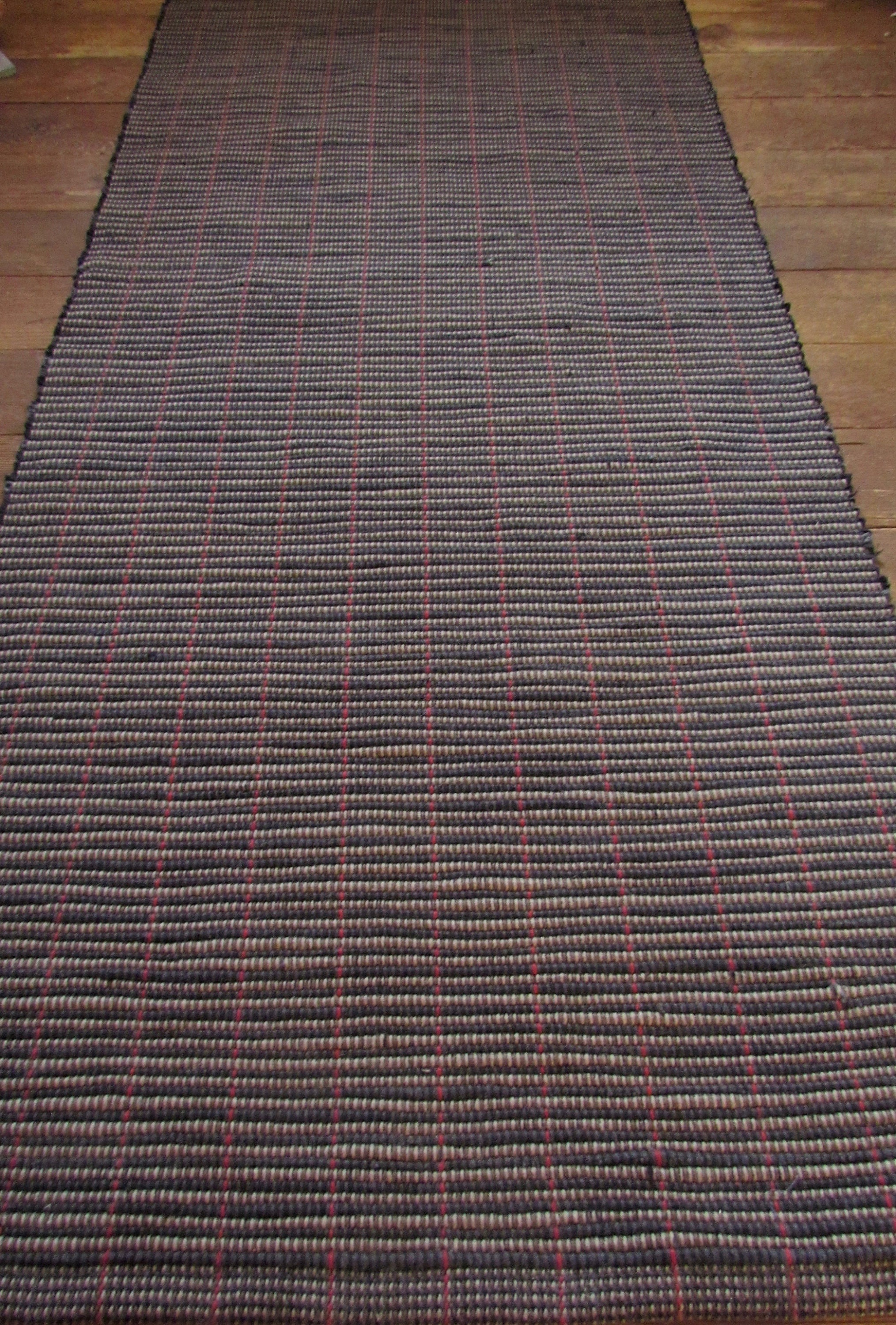 Wool Rag Rug Runner Handwoven Earthy Colors Contemporary Design - Etsy