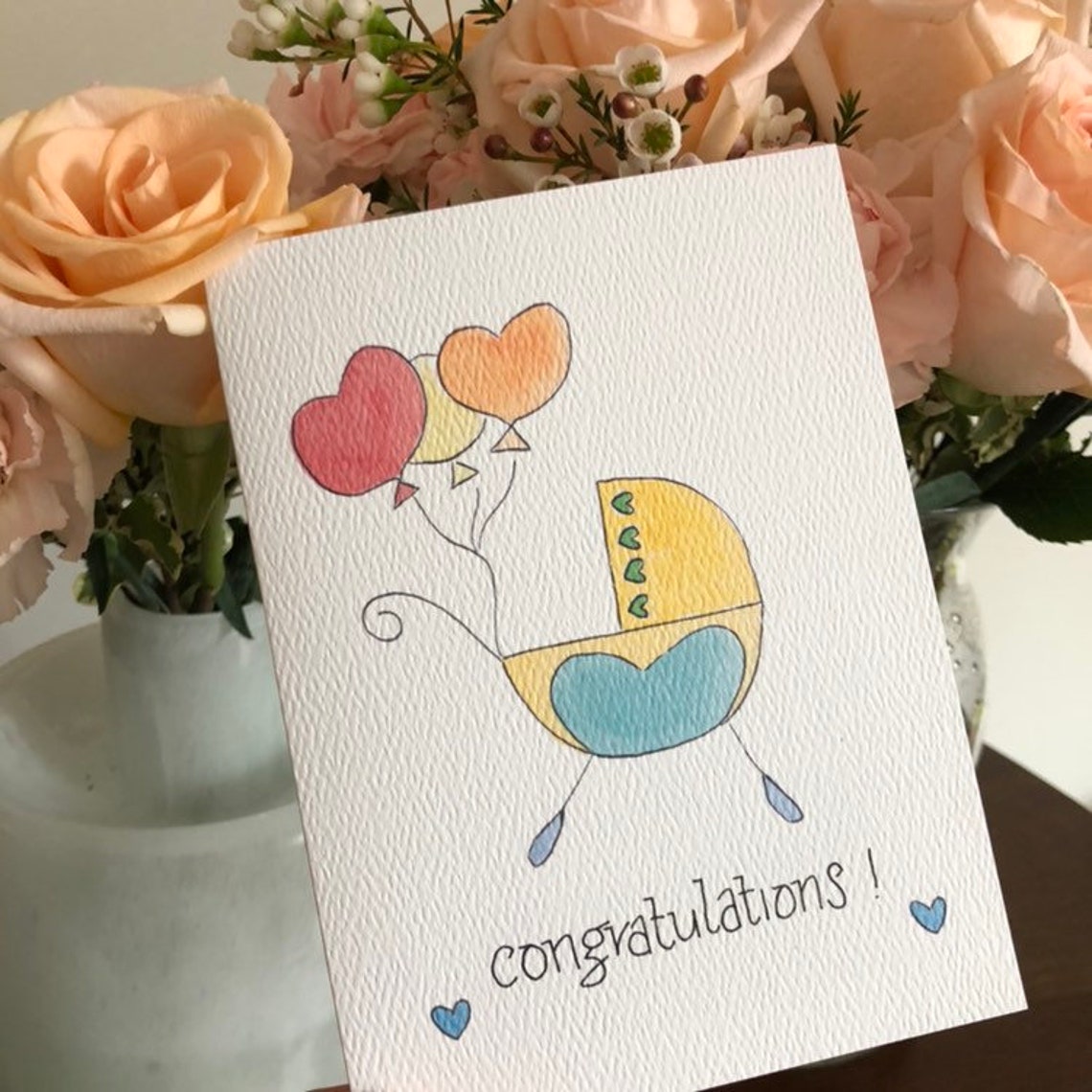 Gender Neutral New Baby Congratulations Greeting Card | Etsy
