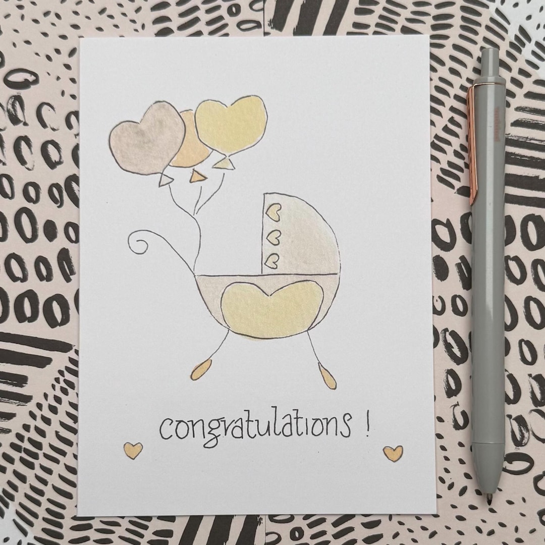 Gender Neutral, New Baby, Congratulations Greeting Card - Etsy