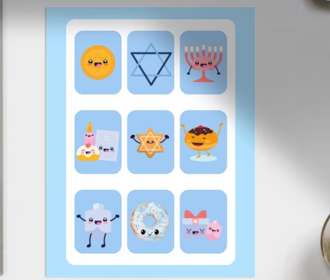Digital Download Hanukkah Matching Game - Etsy