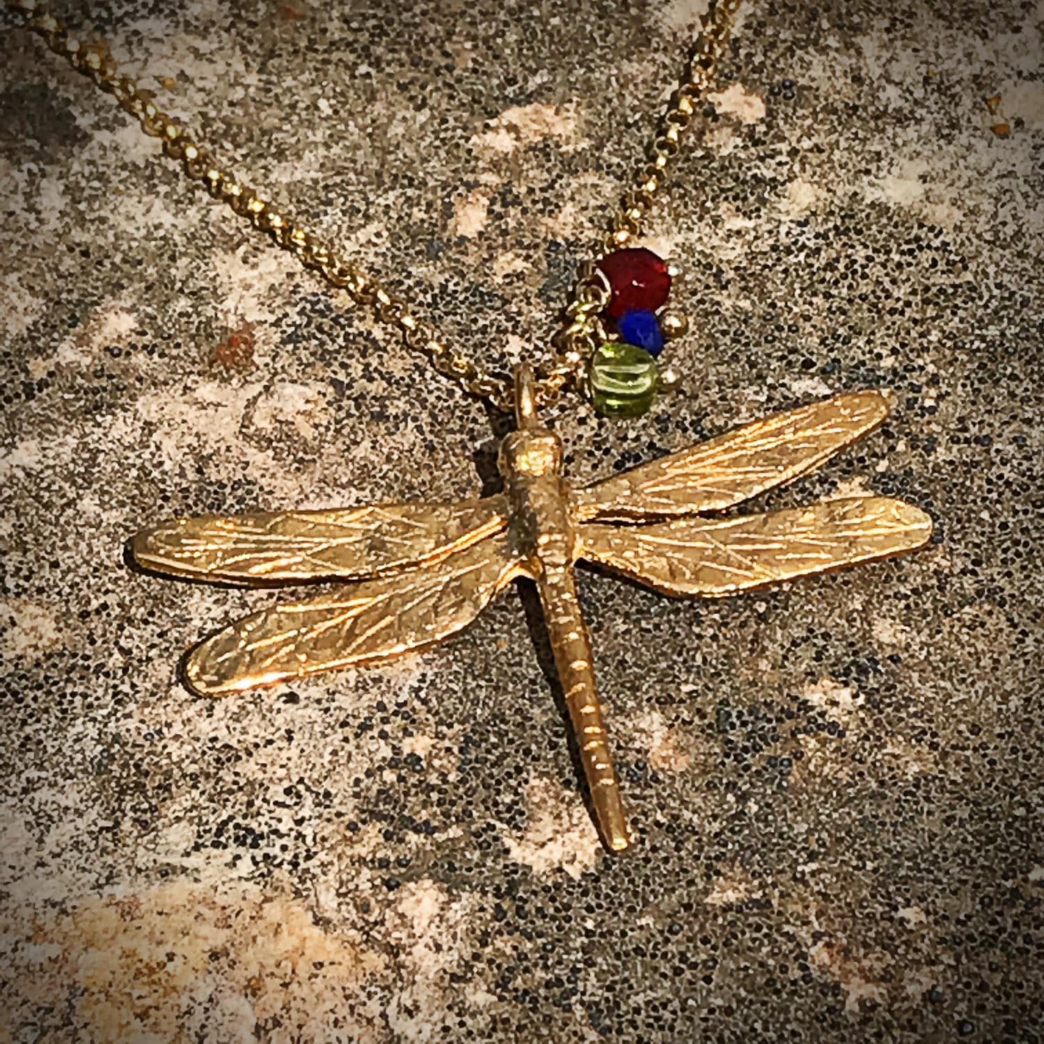 Colgante libélula grande. Collar libélula grande. Colgante libélula ...