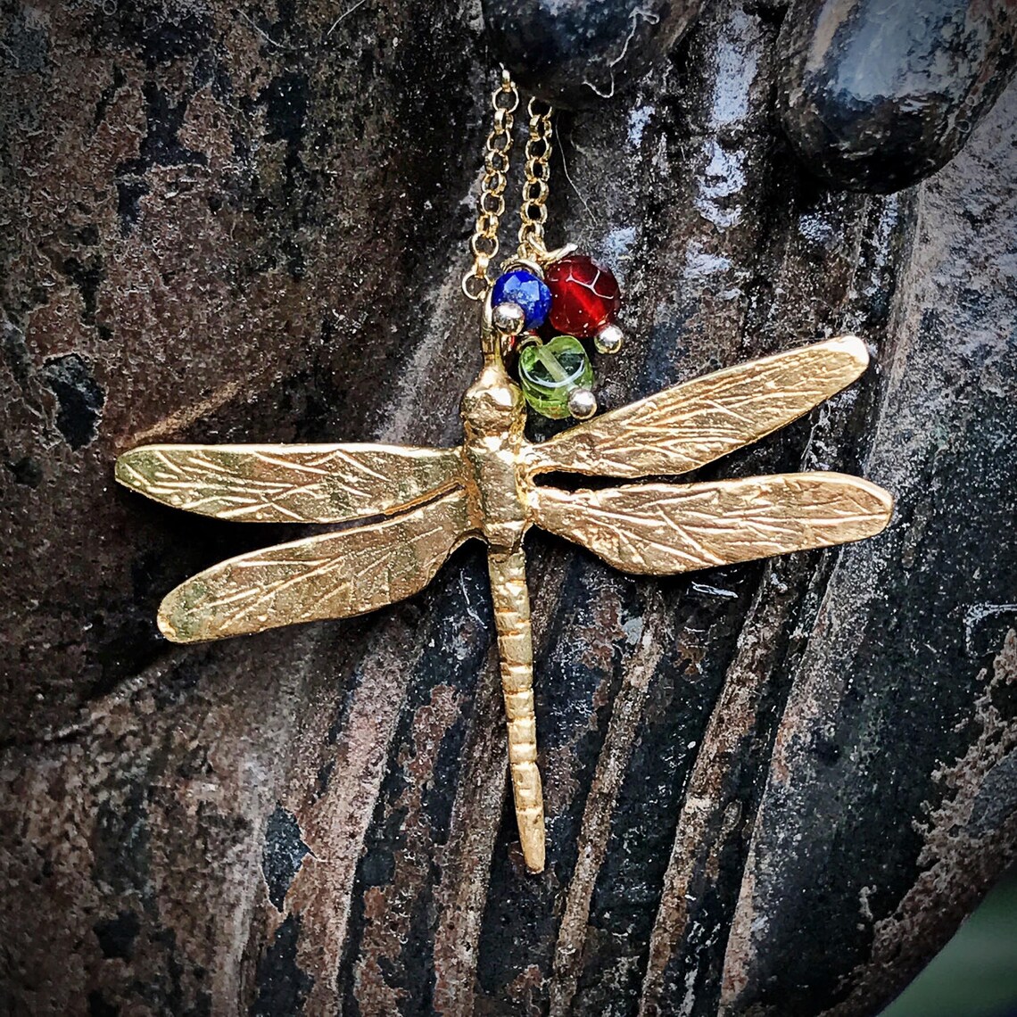 Colgante libélula grande. Collar libélula grande. Colgante libélula ...