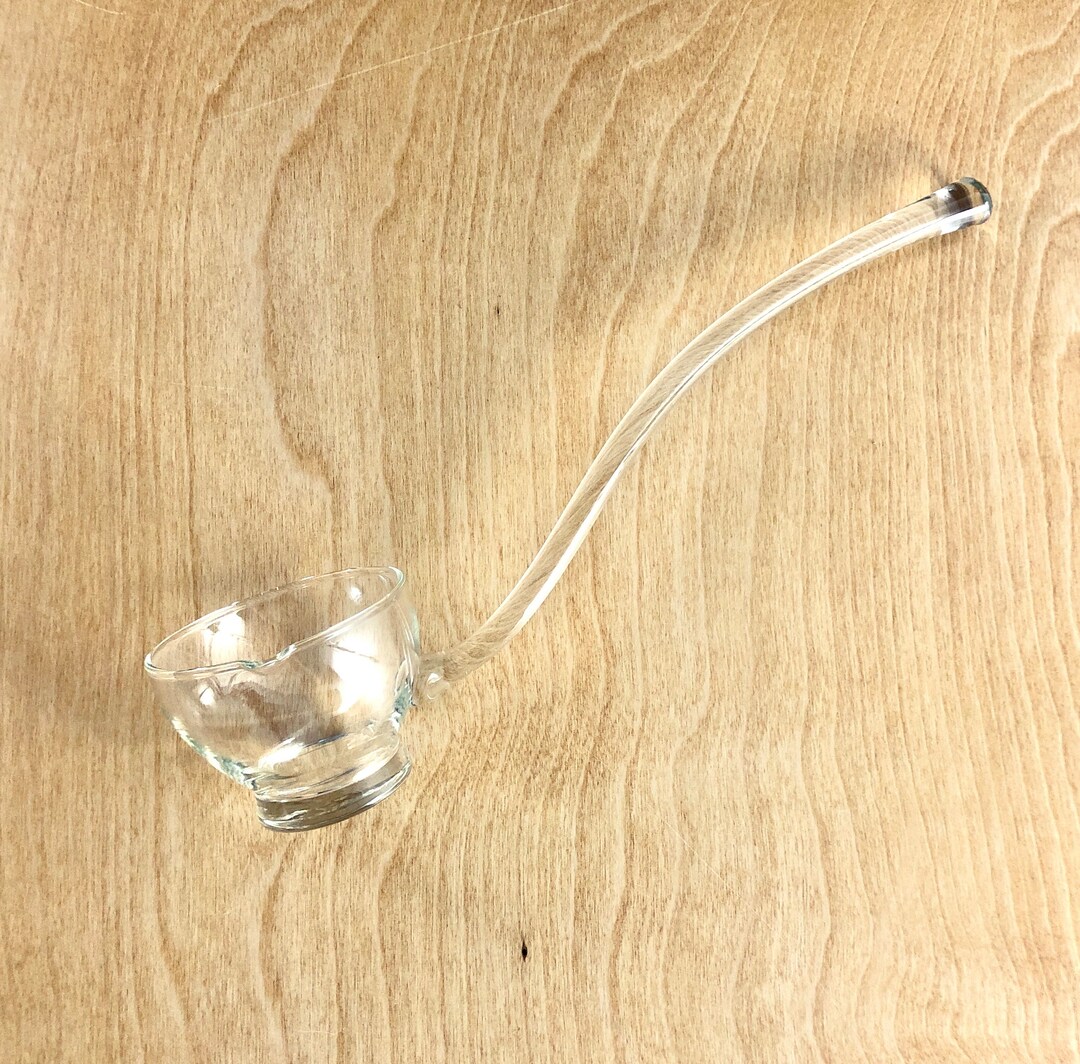 Vintage Clear Glass Ladle, Punch Bowl Ladle With Pour Spout ...