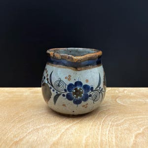 Vintage Tonala Pottery Creamer, Mexican Pottery, Ken Edwards, Cobalt ...