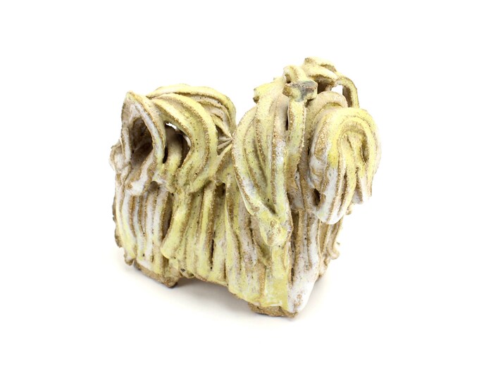 Vintage Art Pottery Shih Tzu Dog, Almazetta Casey, Ribbon Sculpture ...