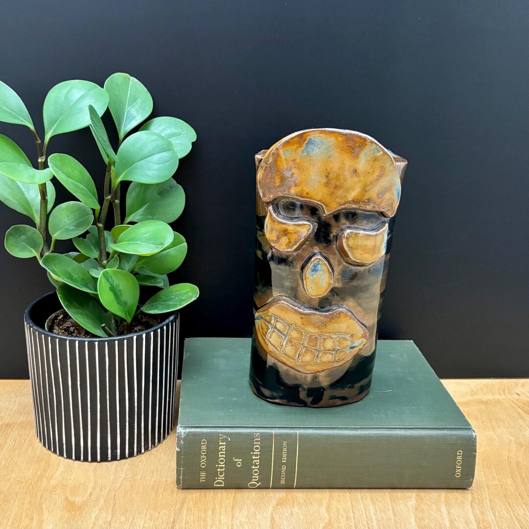 Vintage Studio Pottery Ugly Face Wall Hanging, Folk Art Face, MCM Wall ...