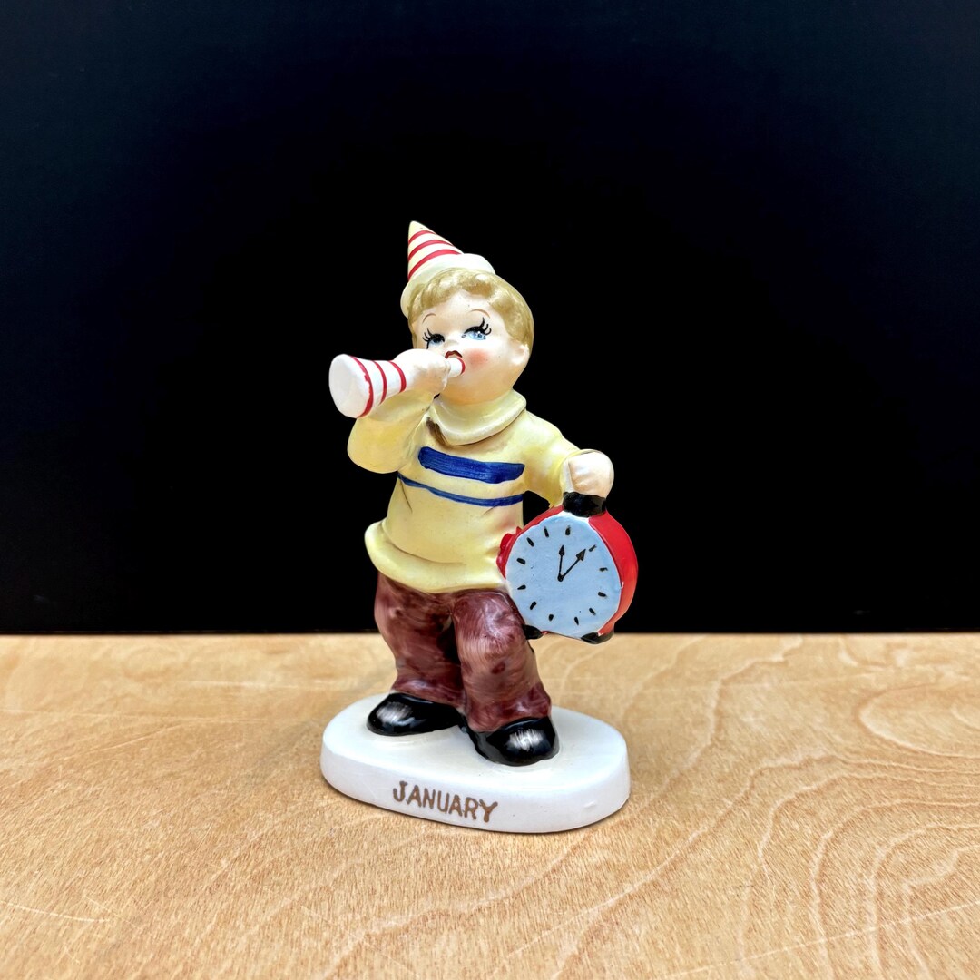 Vintage Lefton January Boy Figurine, New Year's Day, New Year ...