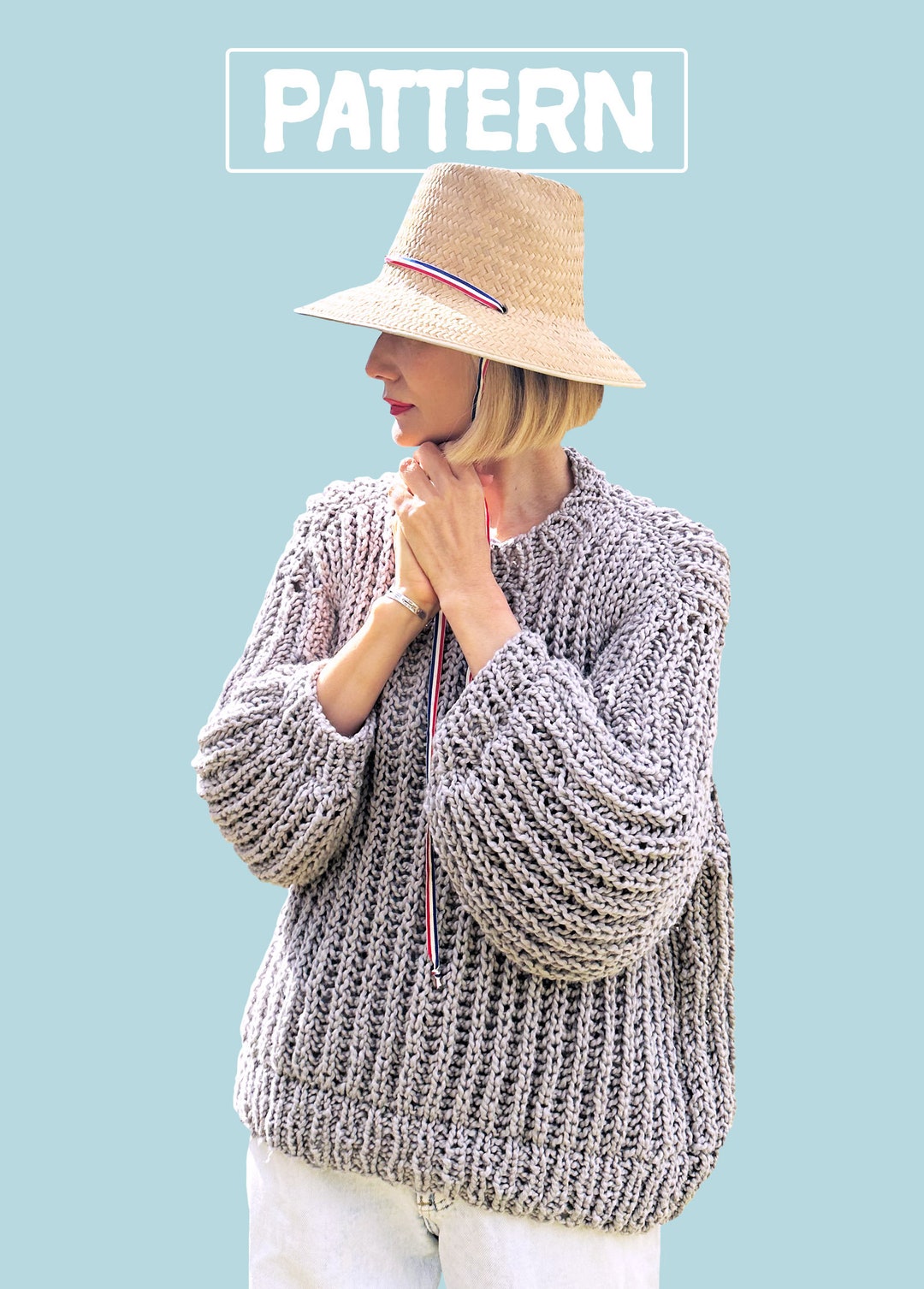 Loopy Mango Brioche Sweater PATTERN- Summer Yarn - Etsy