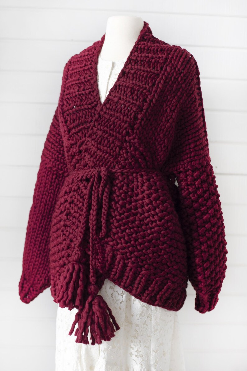 Loopy Mango Free Spirit Cardigan PATTERN Merino No. 5 | Etsy