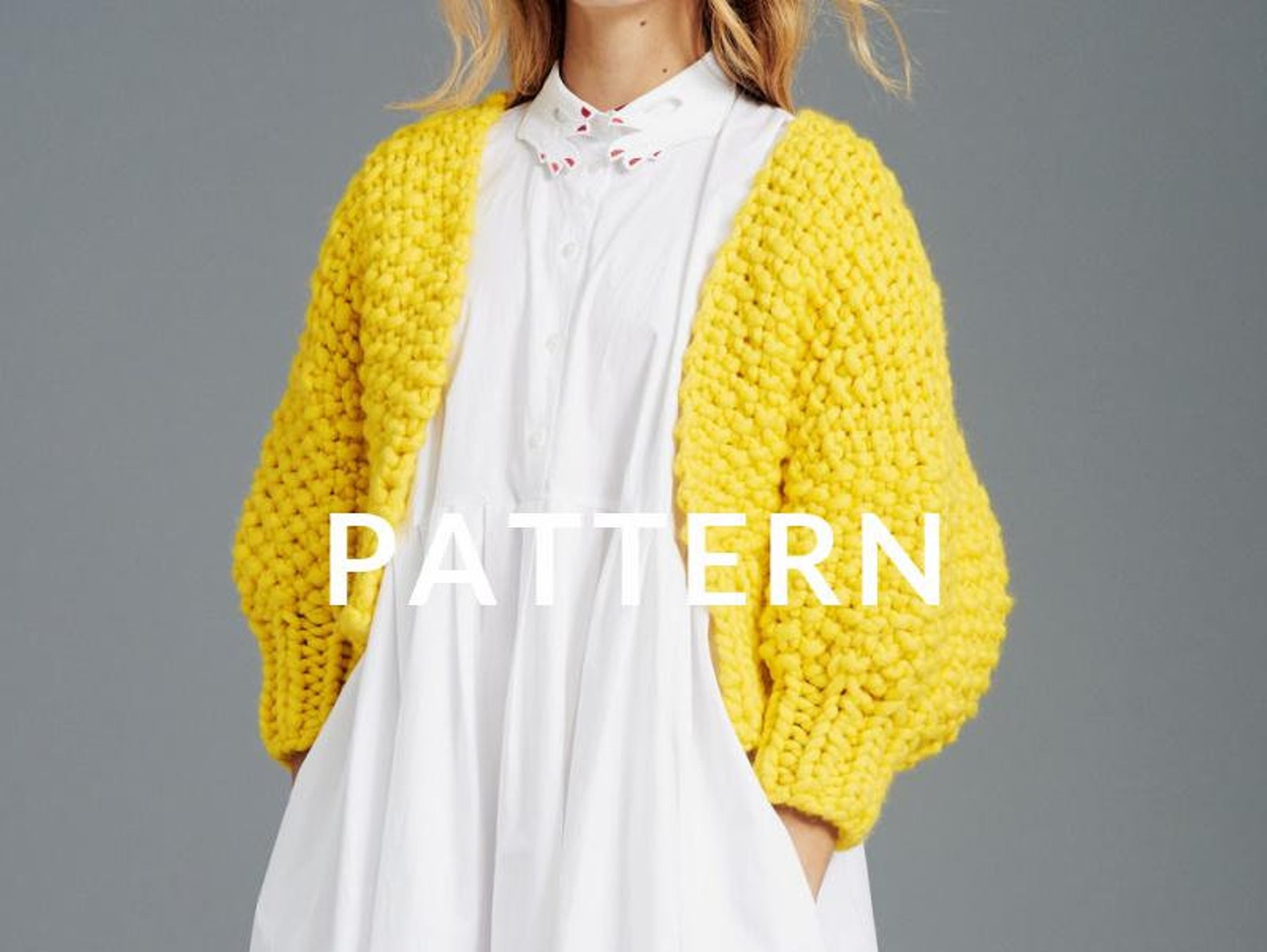 Loopy Mango Super Cropped Cardigan PATTERN- Merino No. 5 - Etsy