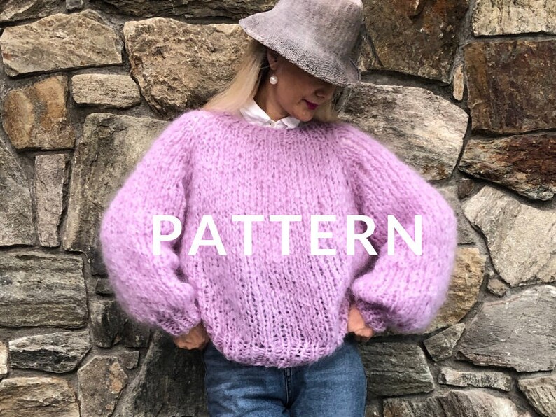 Loopy Mango Top-down Sweater PATTERN Mohair so Soft - Etsy