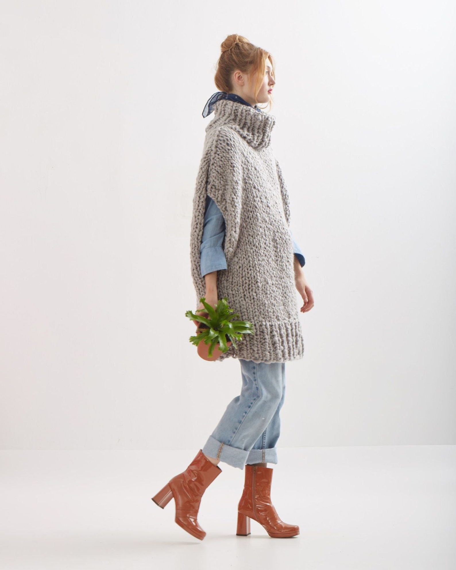 Loopy Mango Poncho PATTERN Merino No. 5 - Etsy