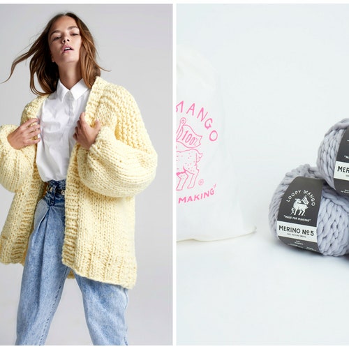 Loopy Mango DIY Kit Her Sweater Chunky Merino Wool - Etsy