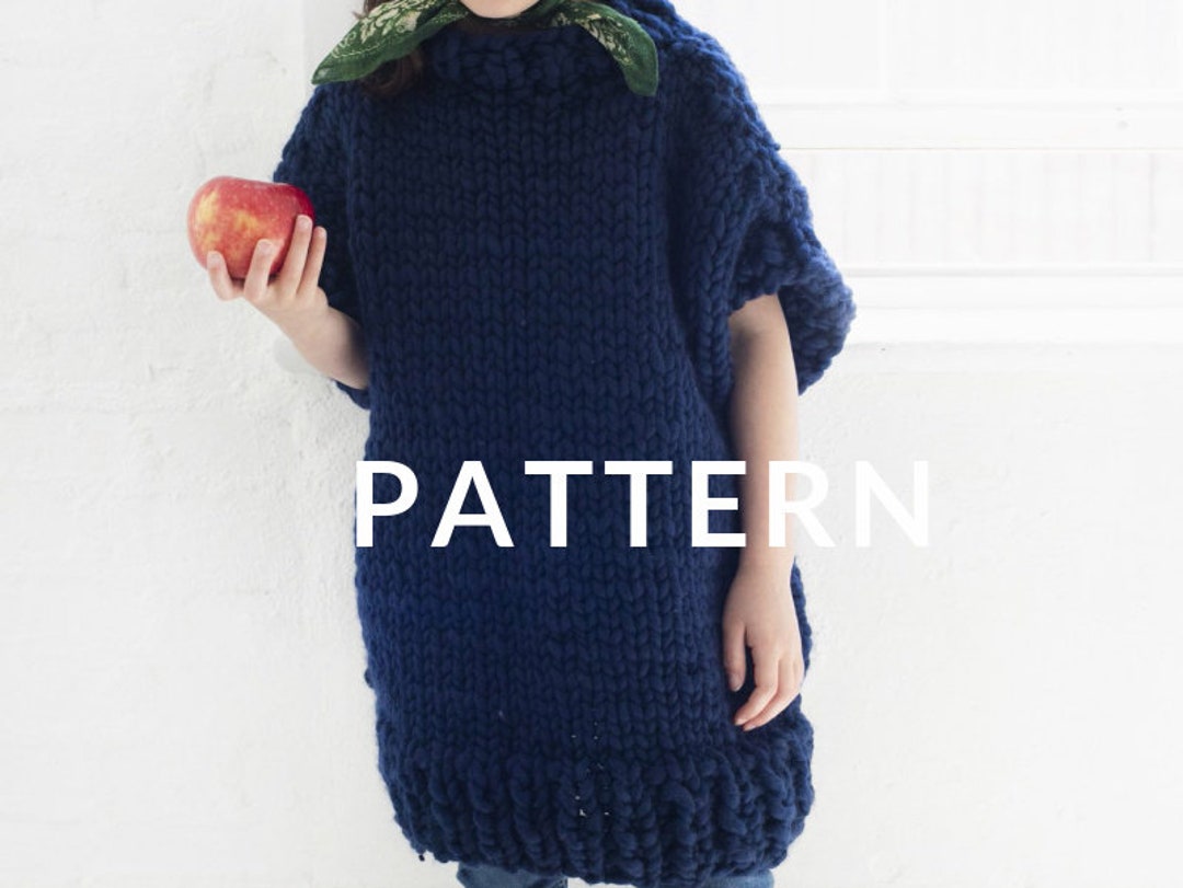 Loopy Mango Mini Poncho PATTERN 4 SIZES in 1 Pattern - Merino No. 5 - Etsy