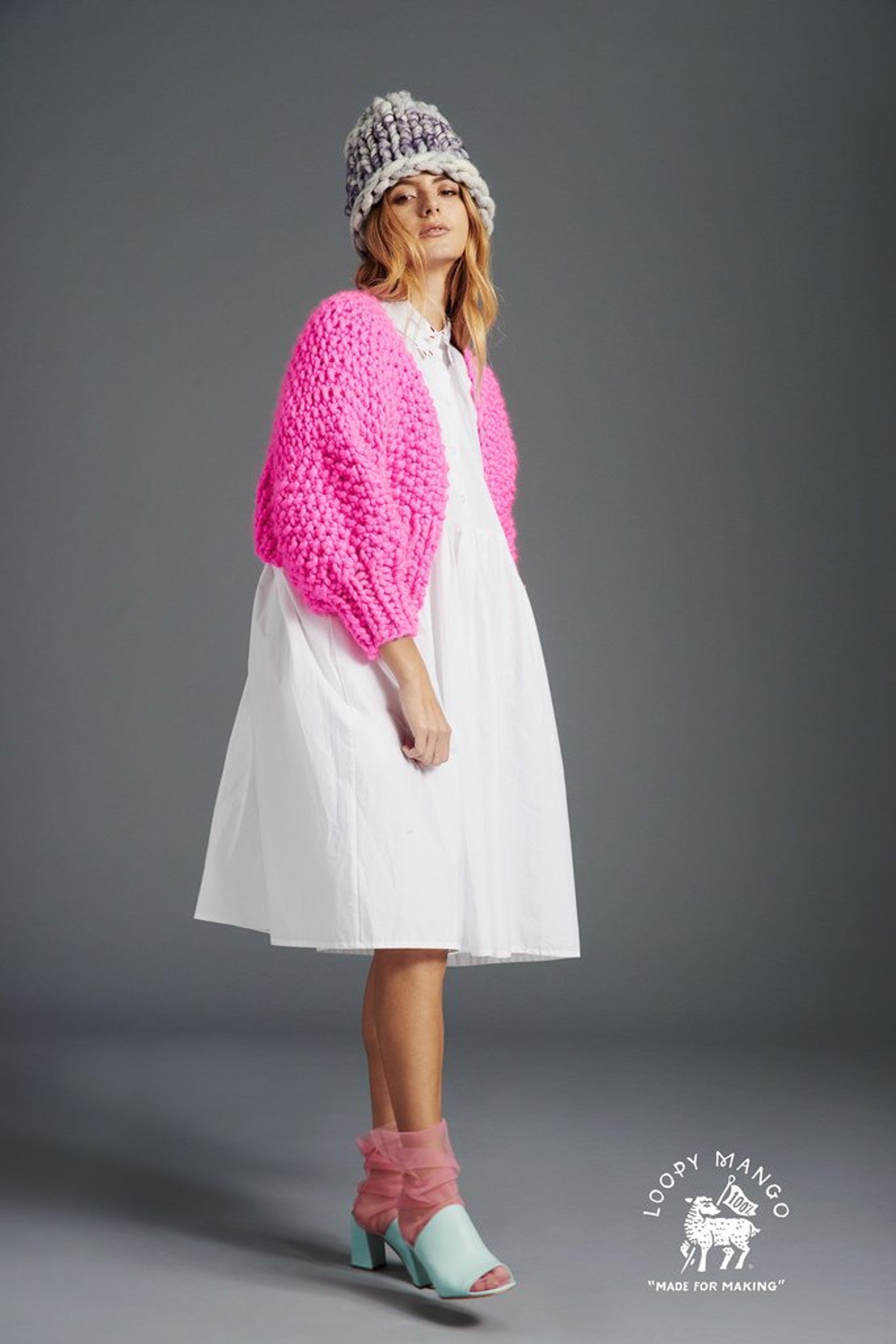 Loopy Mango Super Cropped Cardigan PATTERN- Merino No. 5 - Etsy
