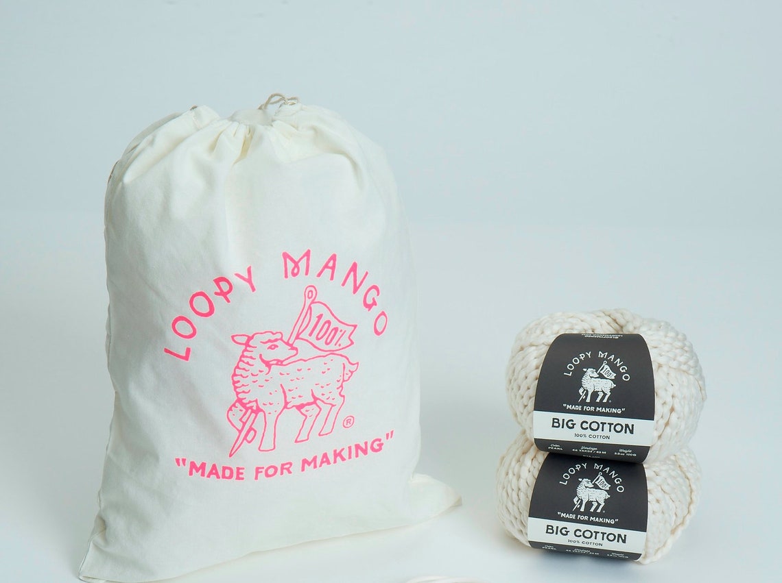 Loopy Mango DIY Kit Mini Market Fringe Bag Big Cotton | Etsy