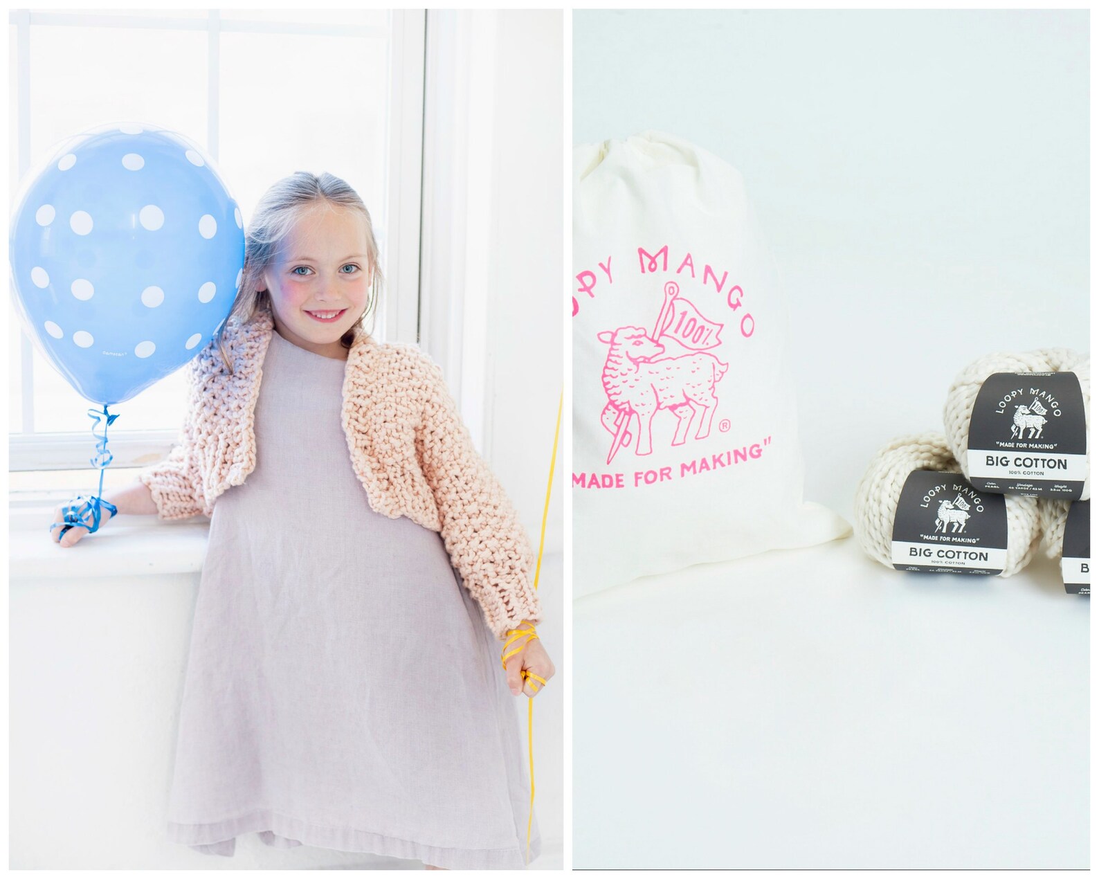 Loopy Mango DIY Kit Mini Cropped Cardigan Big Cotton-more - Etsy