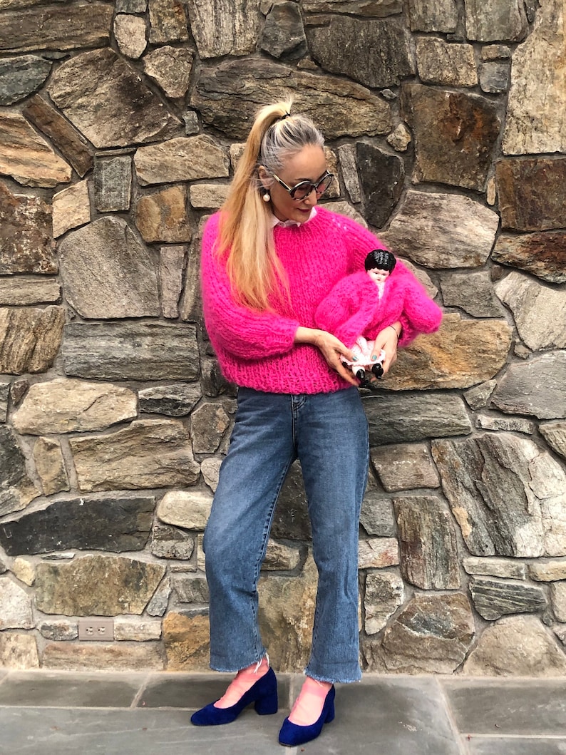 Loopy Mango Top-down Sweater PATTERN Mohair so Soft - Etsy