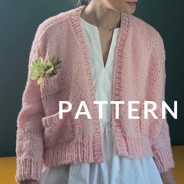Loopy Cardigan Knitting Pattern - Etsy UK