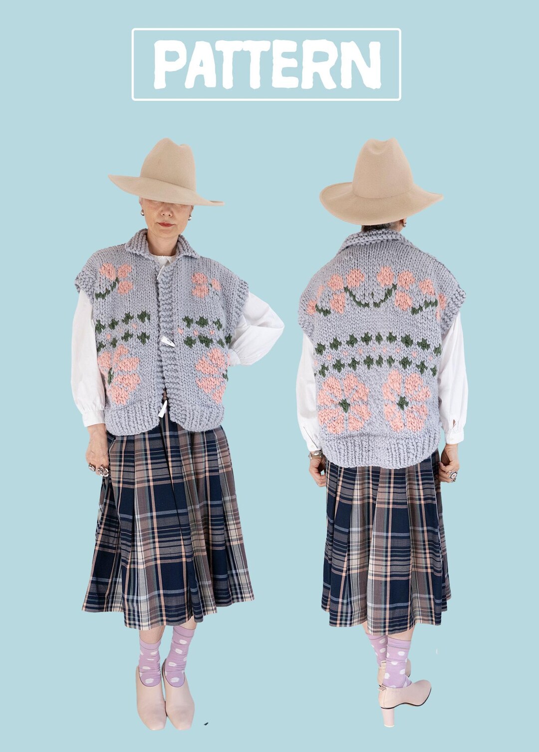 Loopy Mango Flower Jacket PATTERN - Merino No. 5 - Etsy