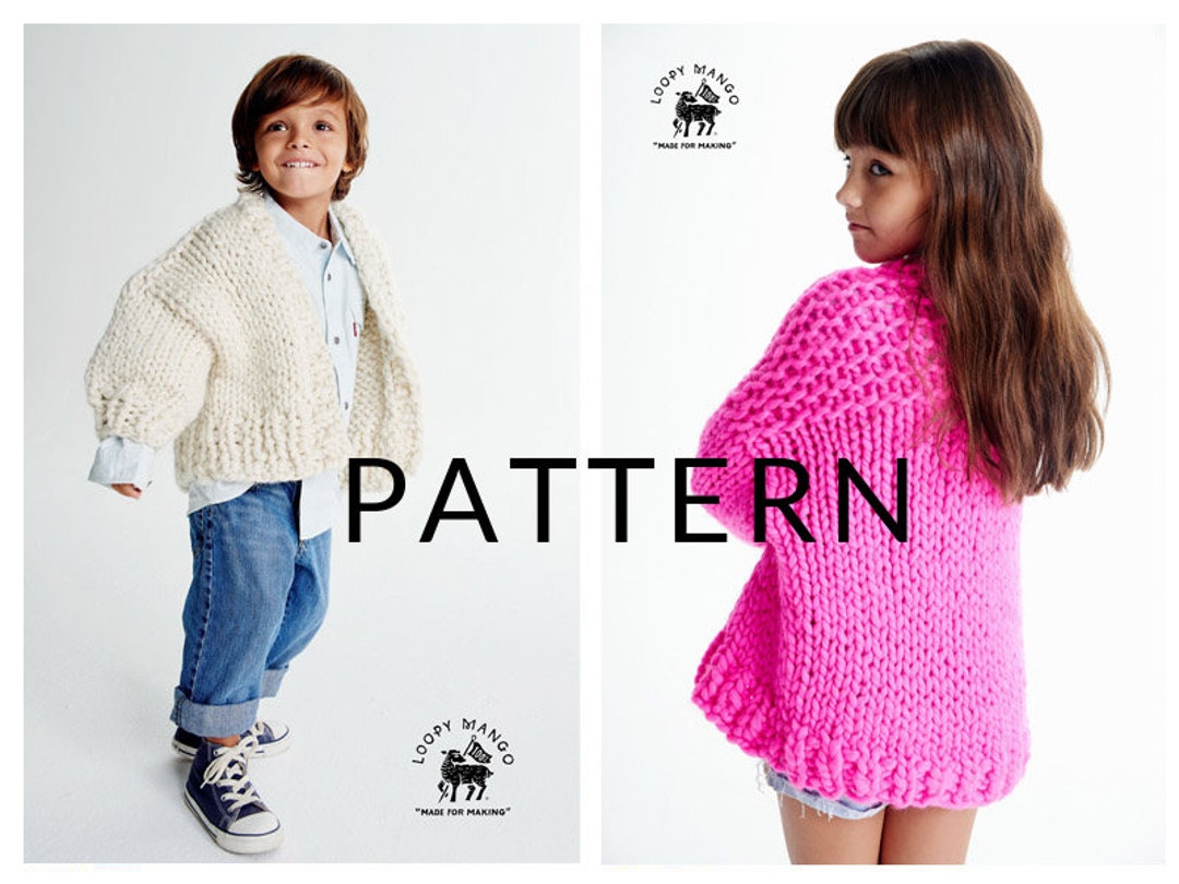 Loopy Mango Mini Cardi PATTERN 4 SIZES in 1 Pattern - Merino No. 5 - Etsy