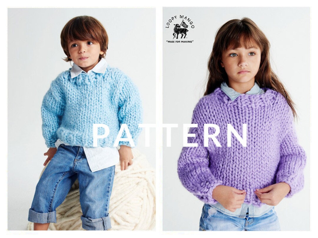 Loopy Mango Mini Sweater PATTERN 2 SIZES in 1 Pattern - Merino No. 5 - Etsy