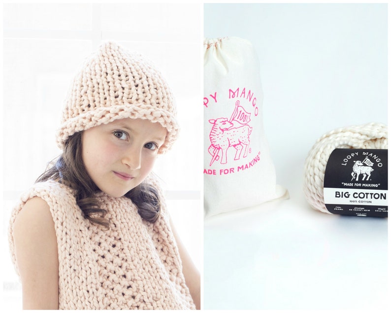 Loopy Mango DIY Kit Mini Everyday Beanie Big Cotton - Etsy