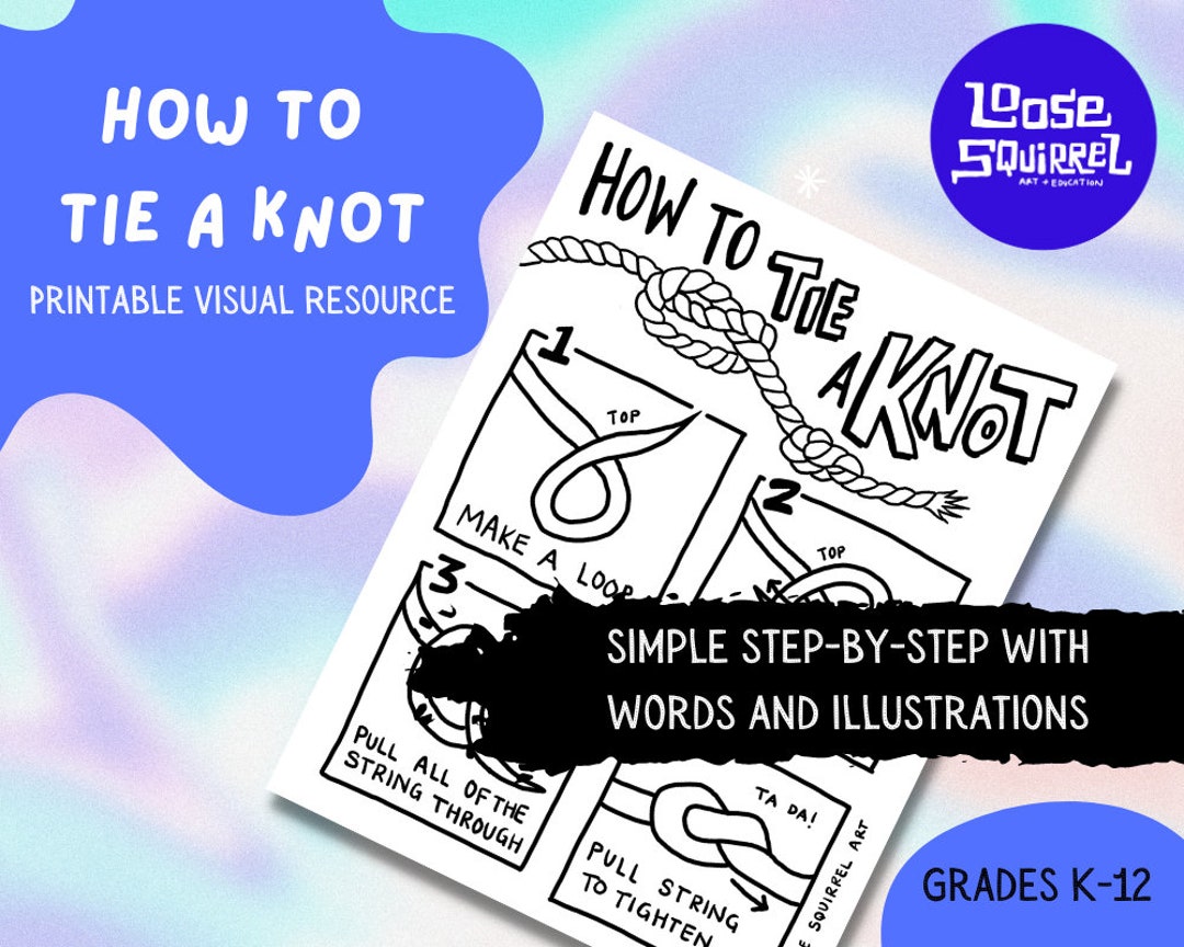 How to Tie A Knot Printable Visual Illustration - Etsy