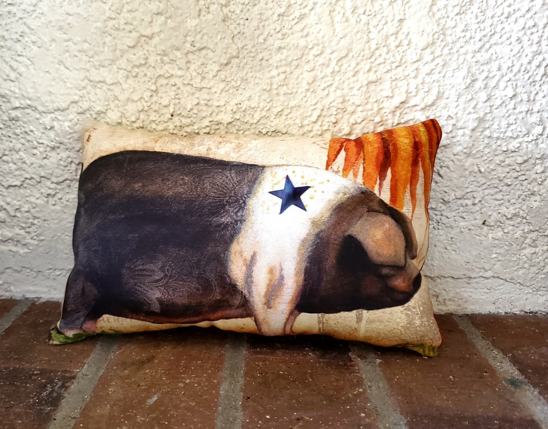 2 Primitive Cow Pig Pillows Home Decor Bowl Fillers Ornies Set - Etsy