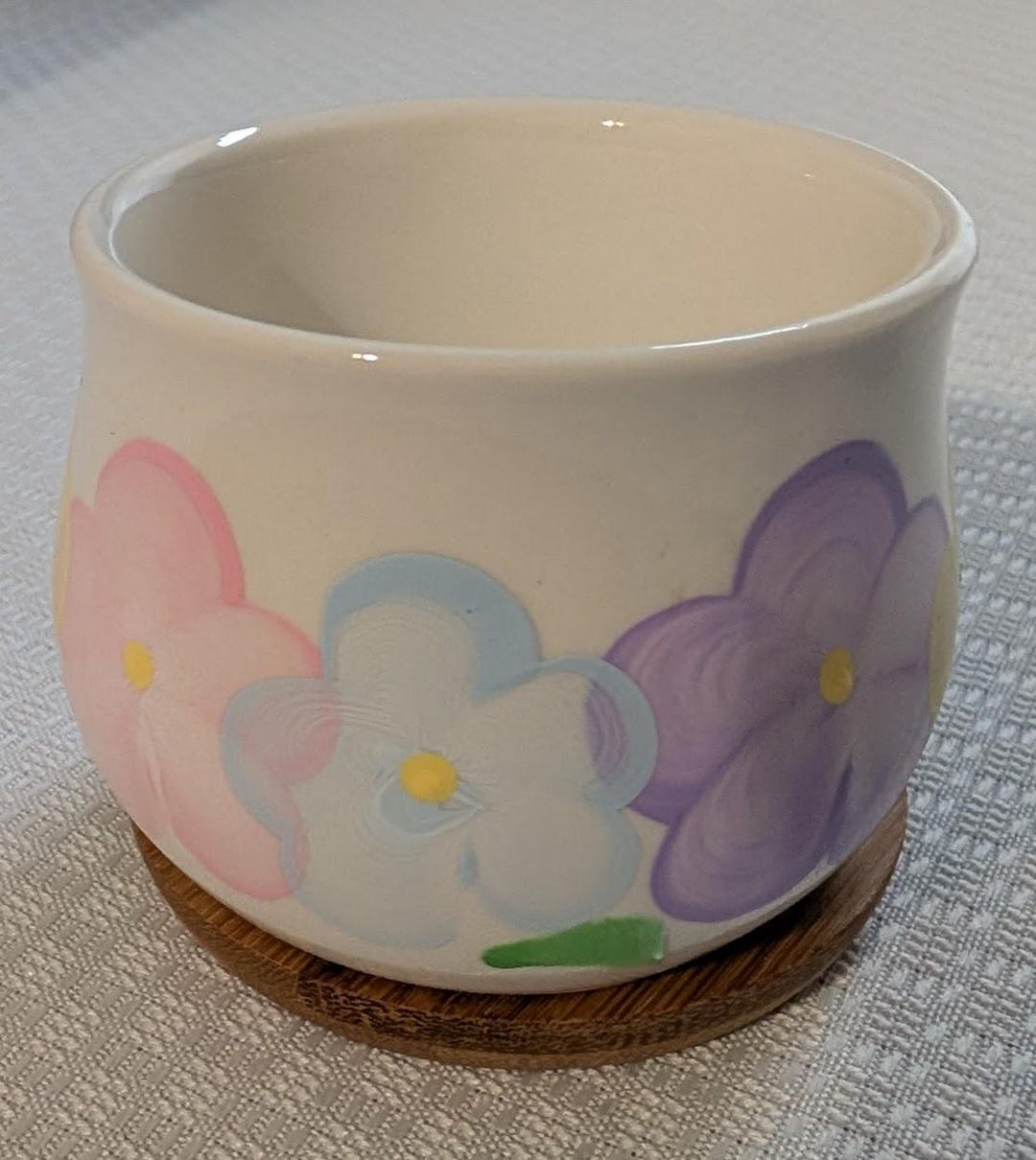 Ceramic Plant Pot - Pastel Flower Design - Etsy