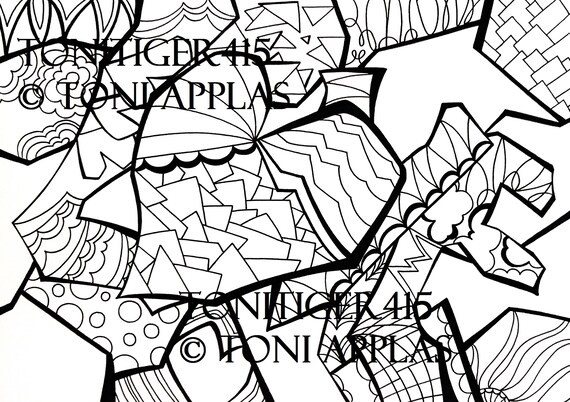 Love Zentangle Coloring Page Digital Instant Download Adult - Etsy