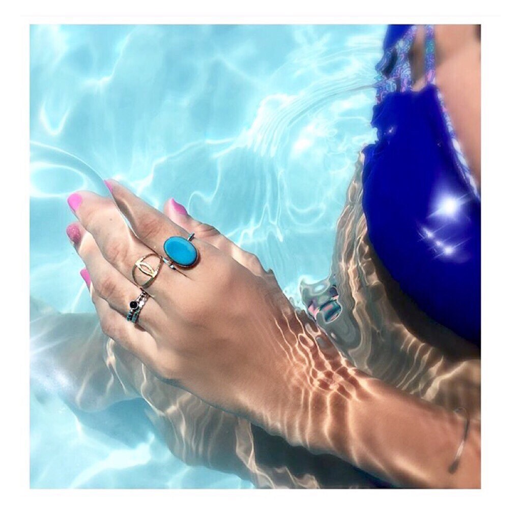 Cat Eye Ring Sterling Silver Evil Eye Ring Dainty Gold | Etsy