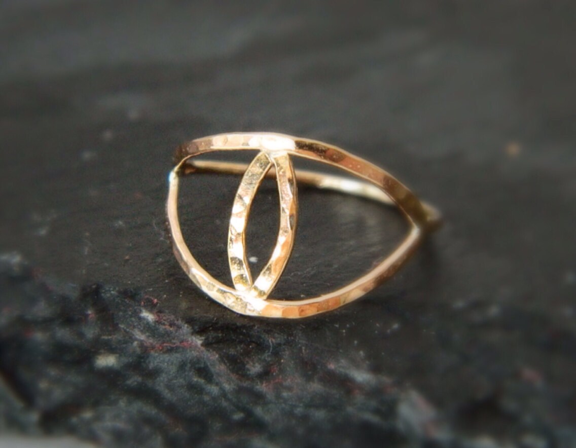 Cat Eye Ring Sterling Silver Evil Eye Ring Dainty Gold - Etsy