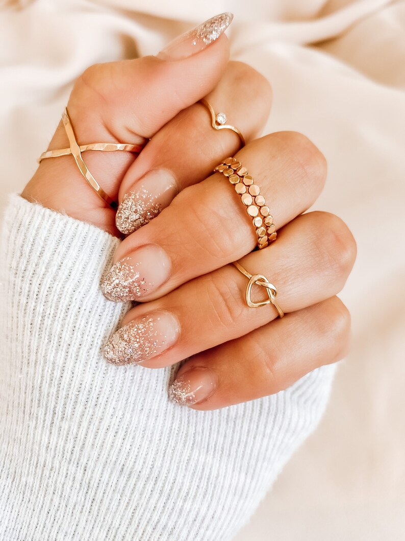 Dainty Knot Ring • 14K Gold Filled or Sterling Silver • Love Knot Ring ...