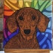 Brown Dachshund, Ceramic, Dog, Coaster, Art, Dog Lover, Gift, Tile - Etsy