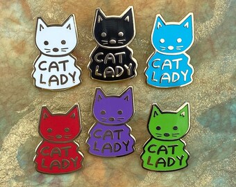 Cat Lady Pins - Etsy