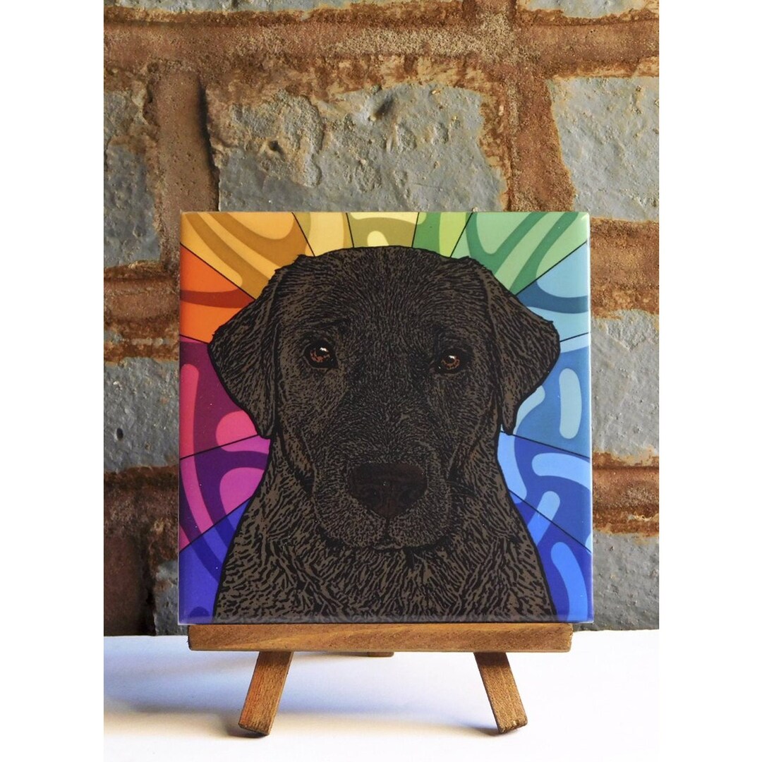 Chocolate Lab, Ceramic, Dog, Coaster, Art, Dog Lover, Gift, Tile - Etsy