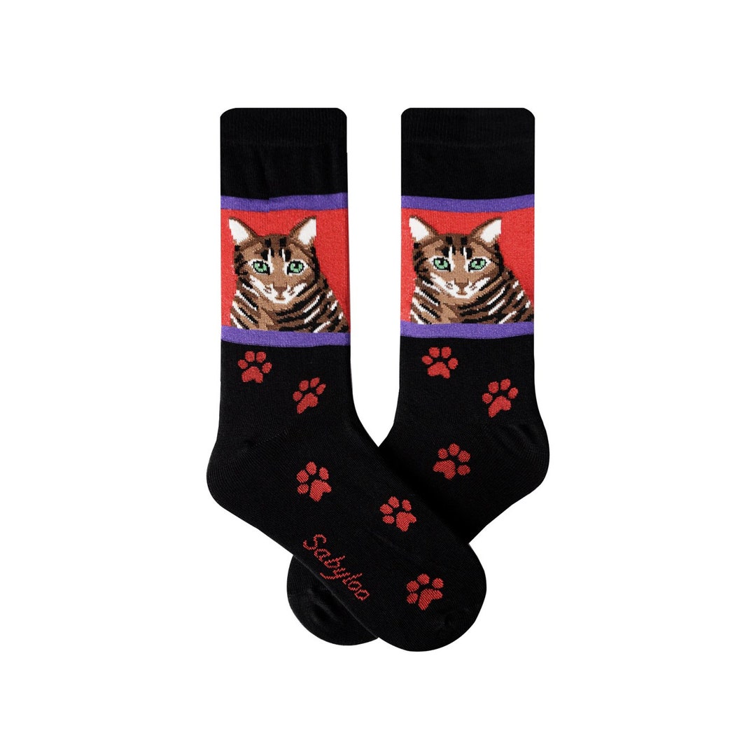 Brown Tabby Cat Socks for Cat Lovers, Men and Women, Gift - Etsy