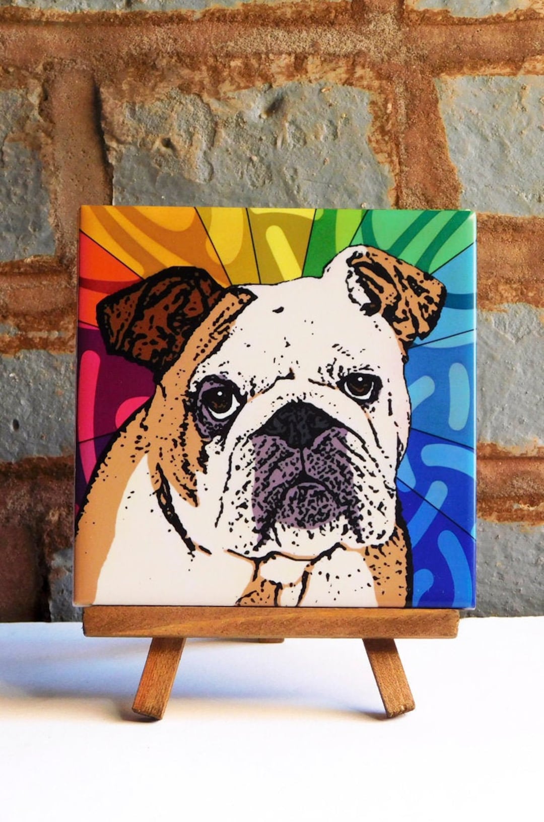 Bulldog, Ceramic, Dog, Coaster, Art, Dog Lover, Gift, Tile - Etsy
