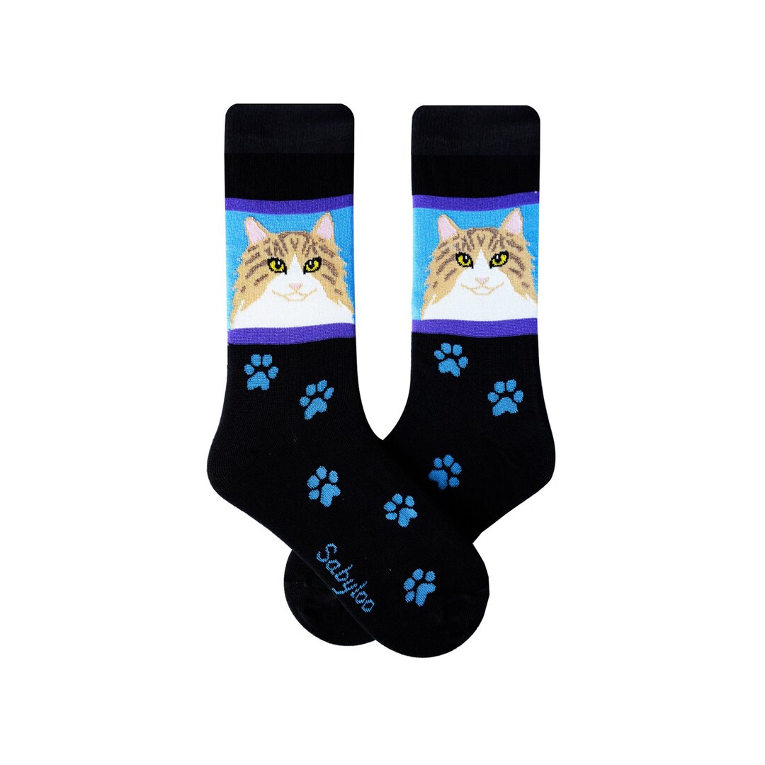 Norwegian Forest Cat Socks for Cat Lovers, Men and Women, Gift - Etsy