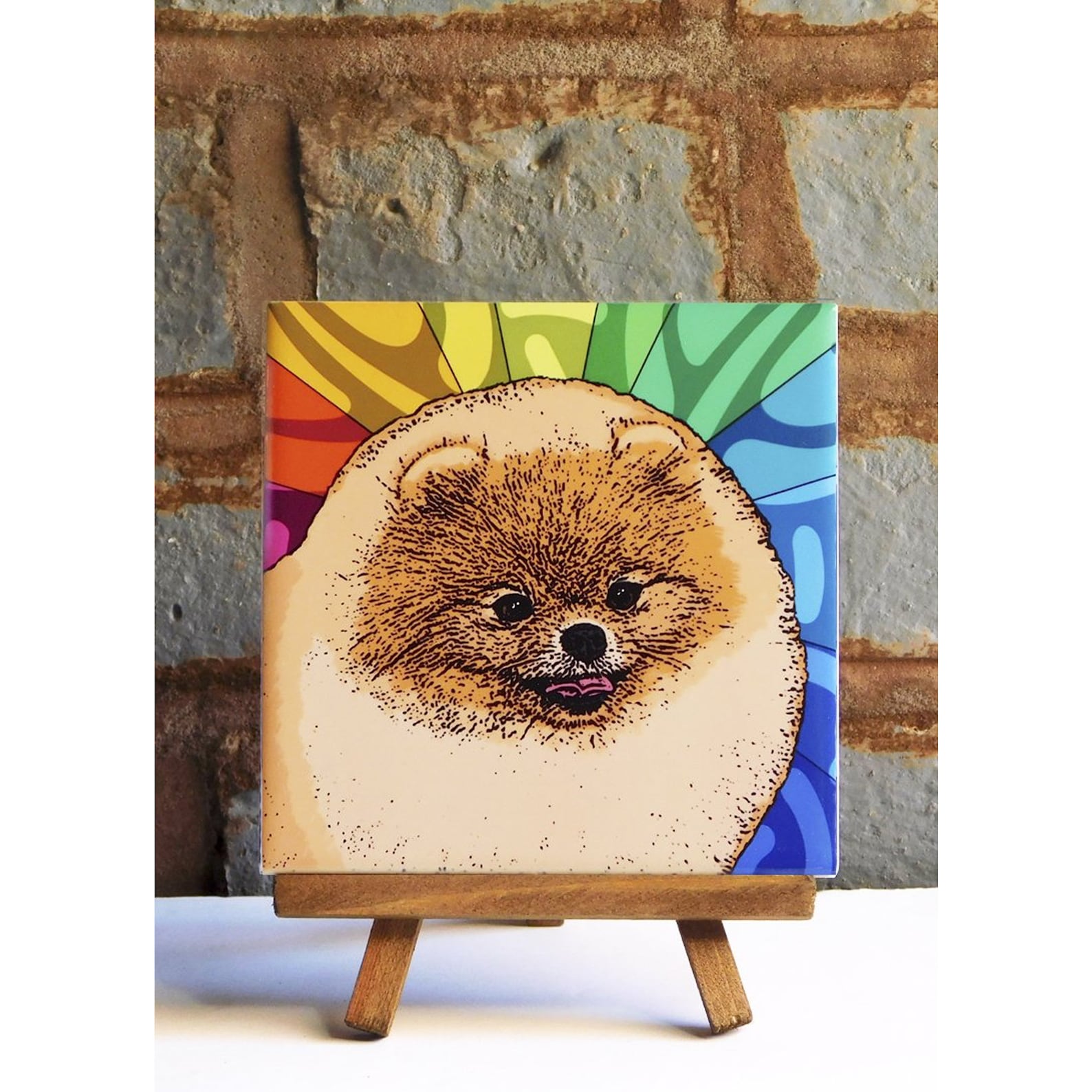 Pomeranian, Ceramic, Dog, Coaster, Art, Dog Lover, Gift, Tile - Etsy