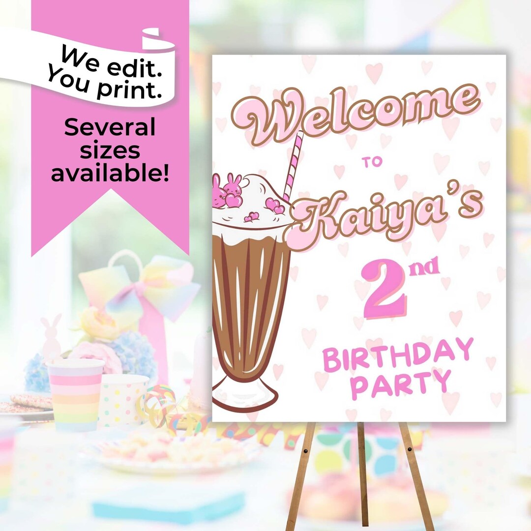 Welcome Sign for Ice Cream Float Party Root Beer Float Themed Birthday ...