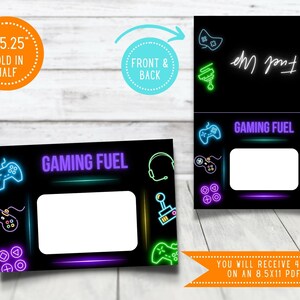 Video Game Party Food Labels, Game Truck Party Food Table Labels ...
