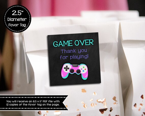Favor Tags for a Video Game Party - Gaming Party Gift Tag, Printable ...
