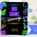 Video Game Party Welcome Sign Neon Glow Sign Double Digits Birthday ...