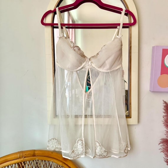 Vintage 00s Y2K Victoria’s Secret Pink Label Sheer Cr… - Gem