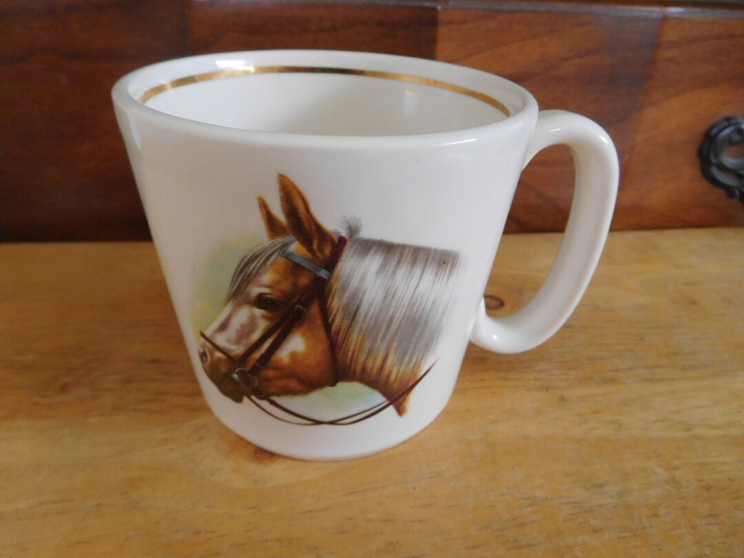 Rare Vintage Horse Head Mug Conrad Crafters Wheeling WV USA - Etsy