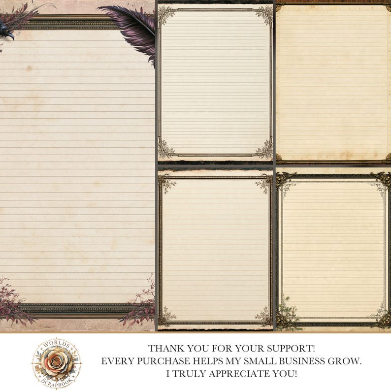 Arcane Study Junk Journal Pages, Blank Vintage Scrapbook Paper ...